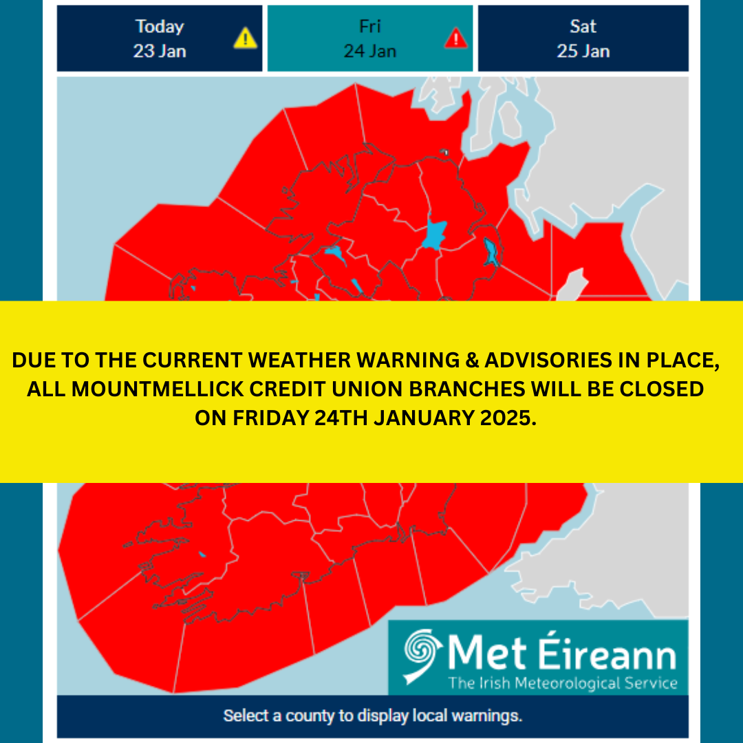 Important Update: Weather Closure Notice | Mountmellick Credit Union ...